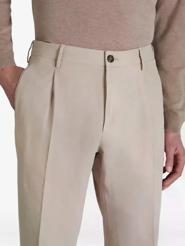 SLOWEAR Pleated Cotton Trousers