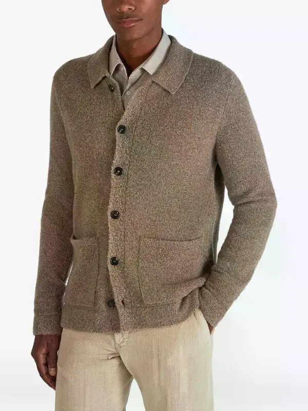 ZANONE Bouclé Cardigan - Brown