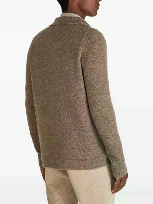 ZANONE Bouclé Cardigan - Brown