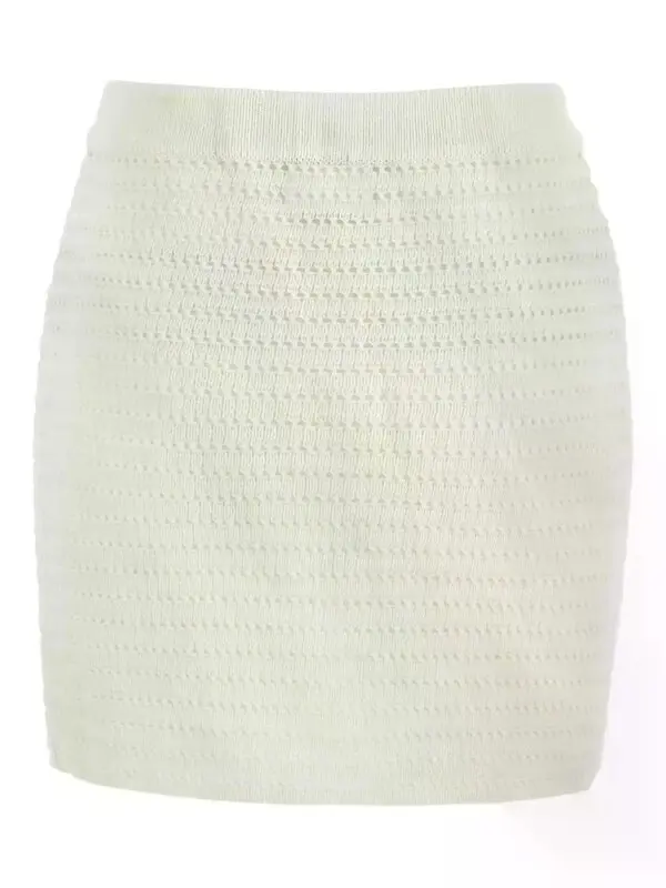 Le Kasha Crochet Button-embellished Mini Skirt