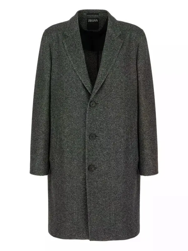 Zegna Single-breasted Coat - Grey