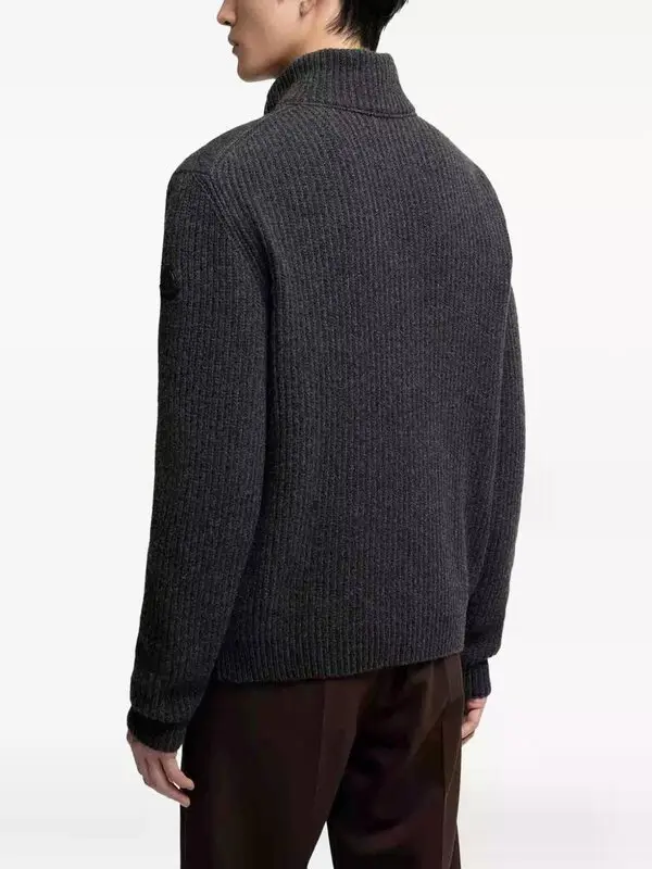 Moncler Padded Wool Zip-up Jacket