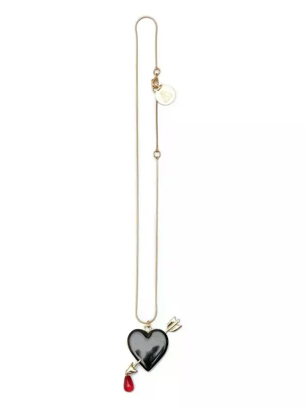 ANDRES GALLARDO Heart-pendant Necklace - Black