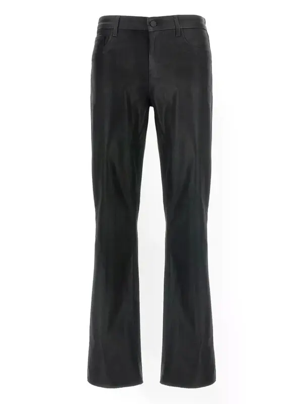 L'Agence Sneeki Coated Flare Jeans - Black