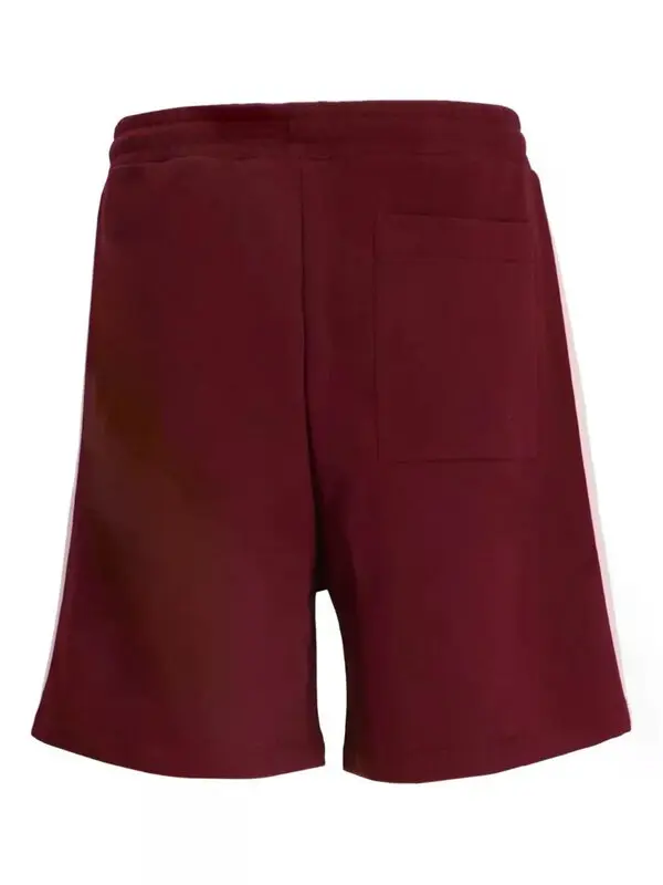 Drole De Monsieur Side-stripe Cotton Shorts - Red