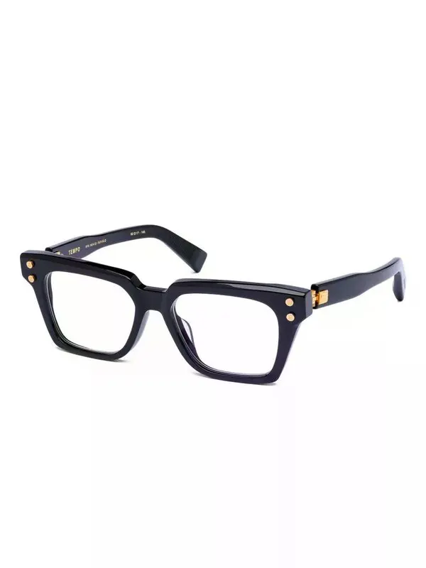 Balmain Studded Square-frame Glasses