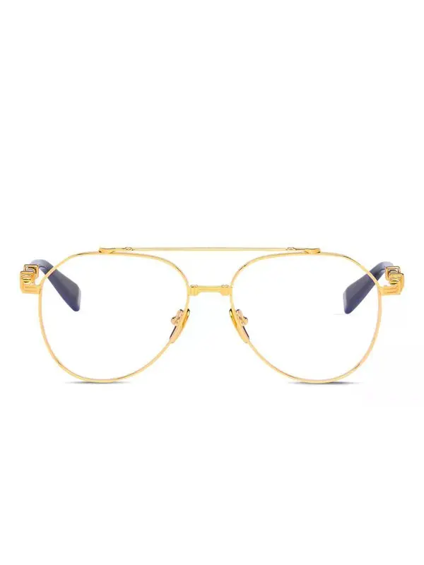 Balmain Pilot-frame Glasses - Gold