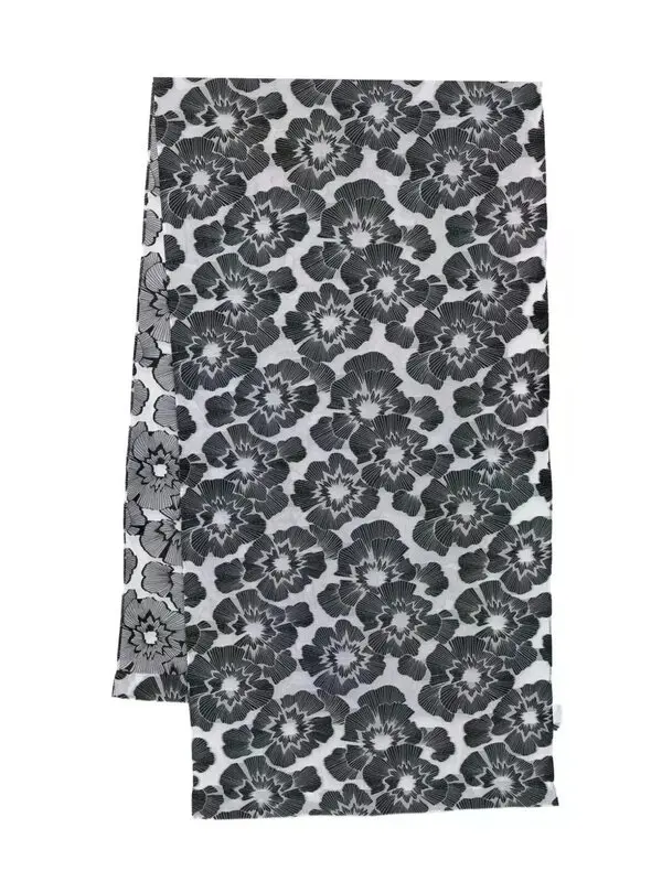 Talbot Runhof Floral-print Scarf - Black
