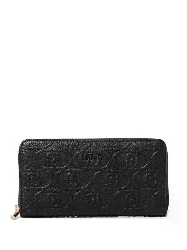 Liu Jo Embossed Zip-around Wallet - Black