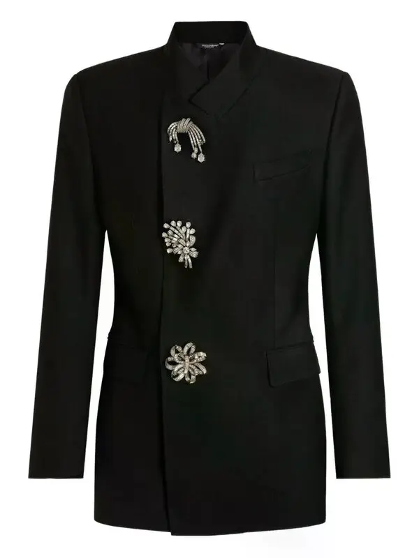 Dolce & Gabbana Crystal-embellished Double-breasted Jacket
