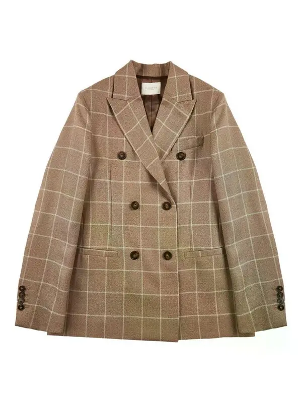 Montedoro Check Double-breasted Jacket