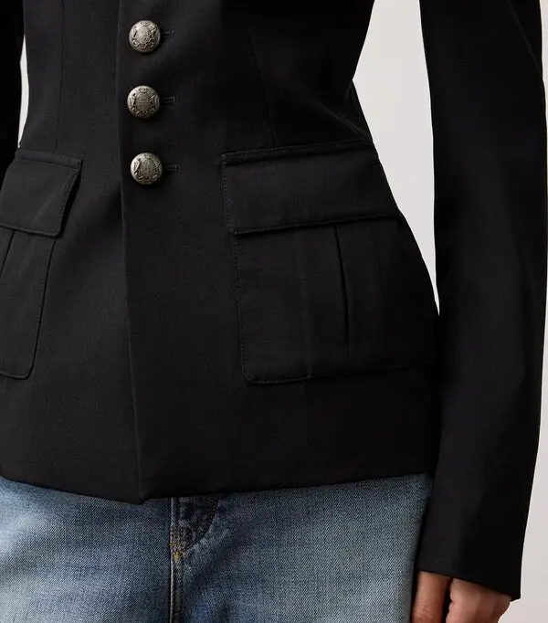 Ralph Lauren Wool Grain De Poudre Eliza Jacket