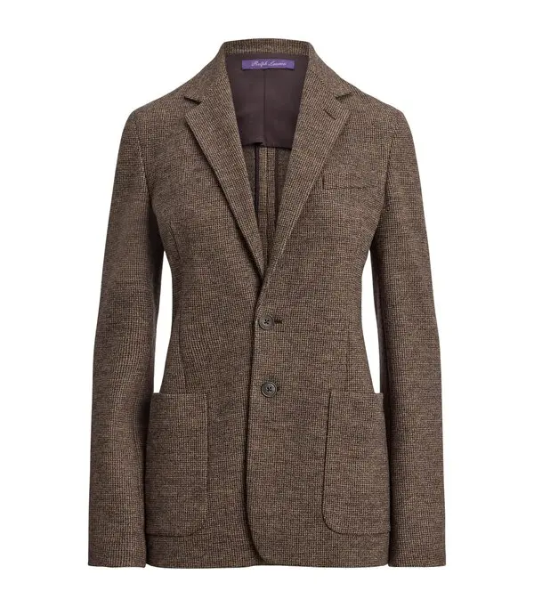 Ralph Lauren Wool Tick-weave Jersey Hailey Blazer