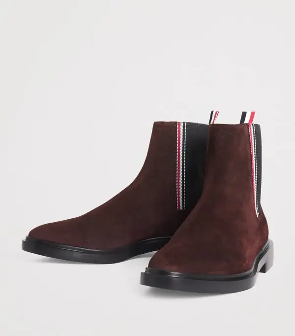 Thom Browne Suede Chelsea Boots - Brown