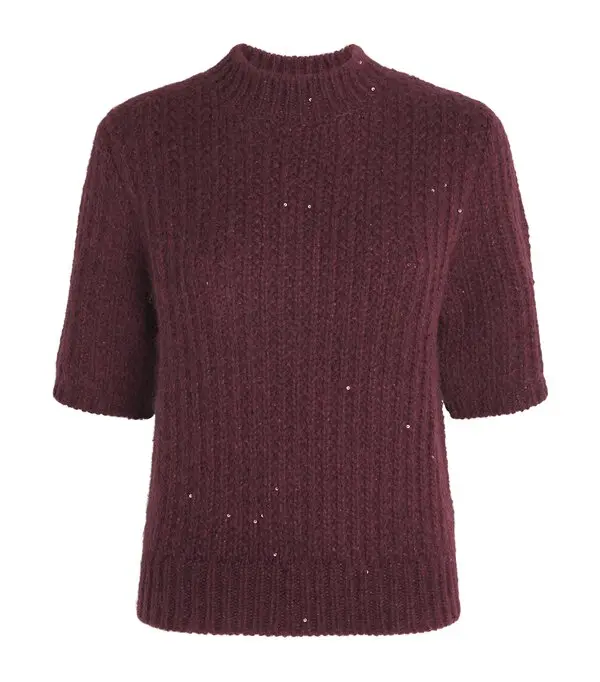 Eleventy Wool-blend Sequin Sweater