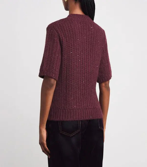 Eleventy Wool-blend Sequin Sweater