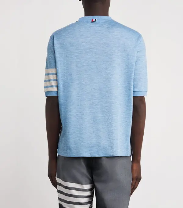 Thom Browne Virgin Wool Rib-cuff T-shirt
