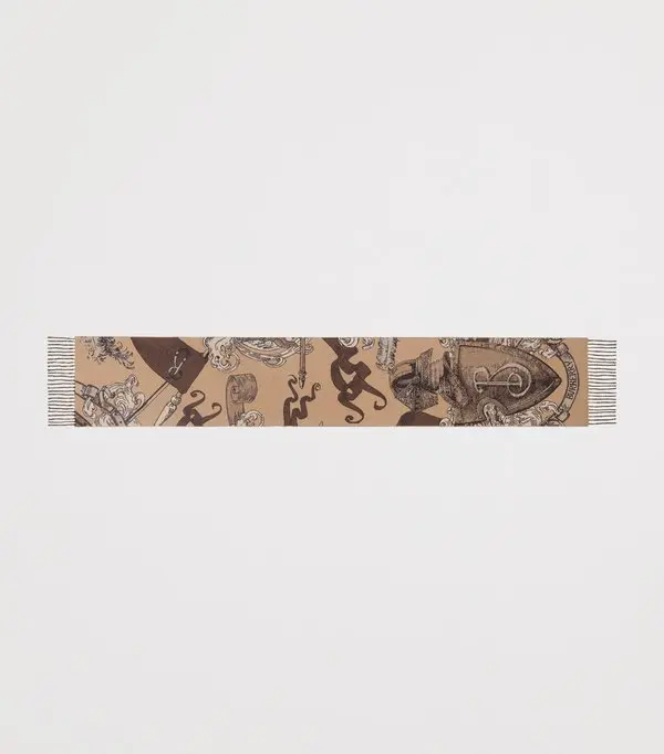 Burberry Cashmere Ekd Scarf - Beige
