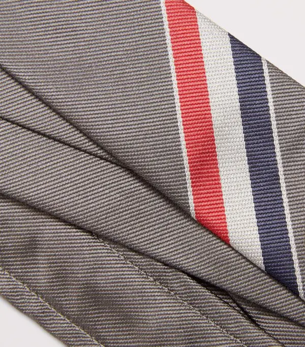 Thom Browne Silk Neck Tie - Grey