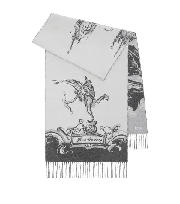 Burberry Cashmere Westminster Scarf - White
