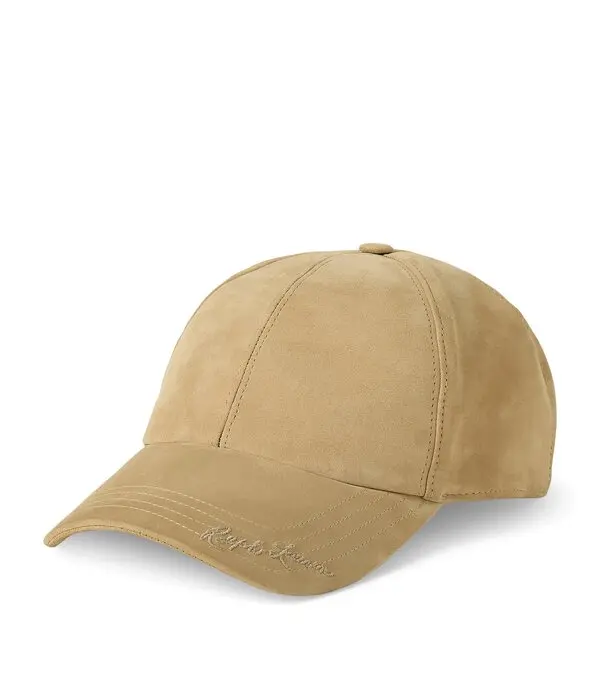 Ralph Lauren Suede Baseball Cap - Beige