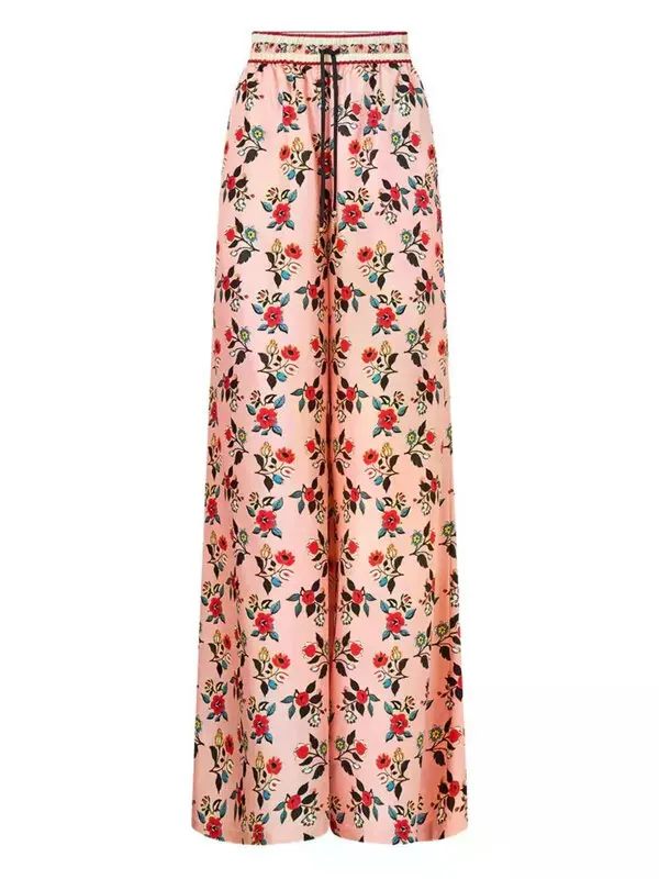 Camilla Floral-print Wide Leg Trousers