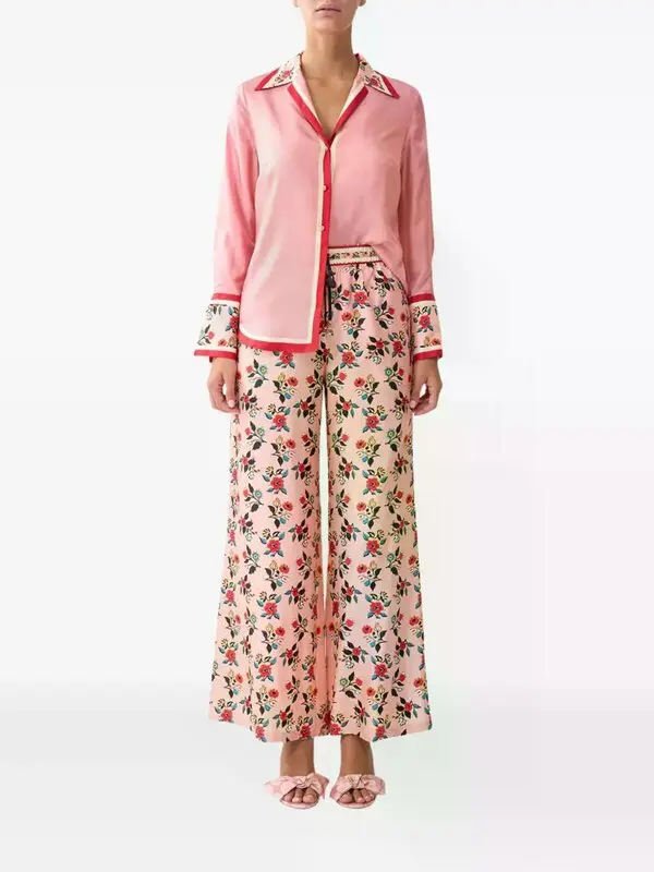 Camilla Floral-print Wide Leg Trousers