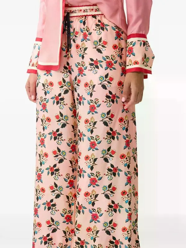Camilla Floral-print Wide Leg Trousers