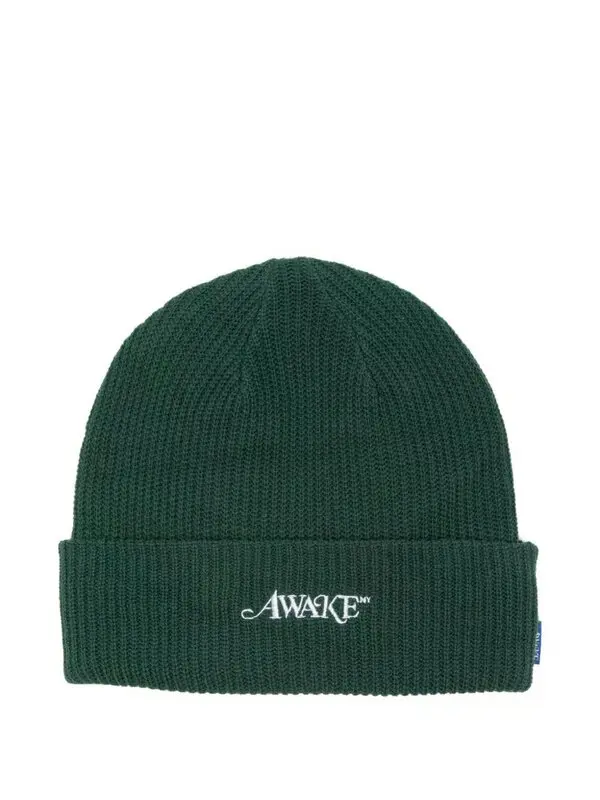 AWAKE NY Logo-detail Beanie - Green