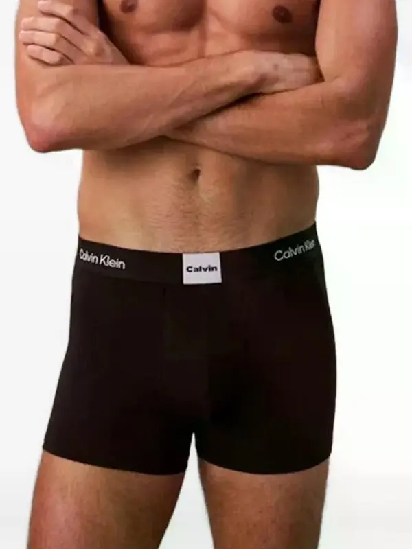 Calvin Klein Logo-waistband Boxers - Brown
