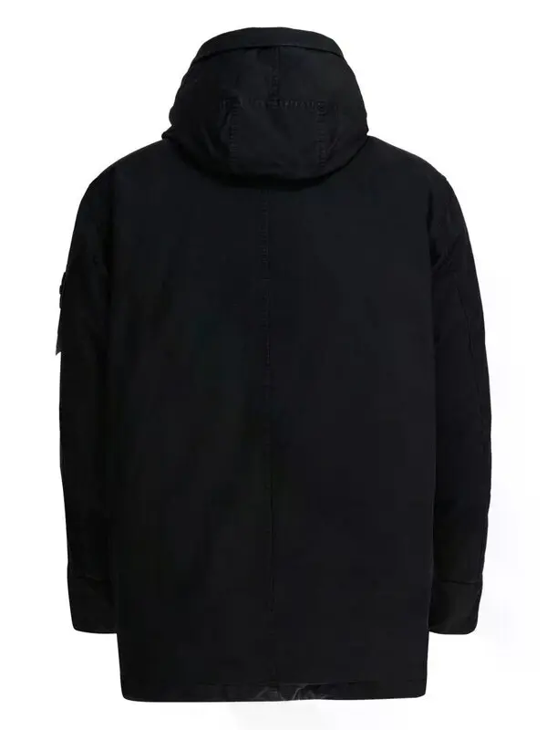 Stone Island David-tc Ghost Hooded Coat With Pockets