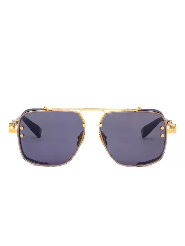 Balmain Legend Geometric-frame Sunglasses - Black