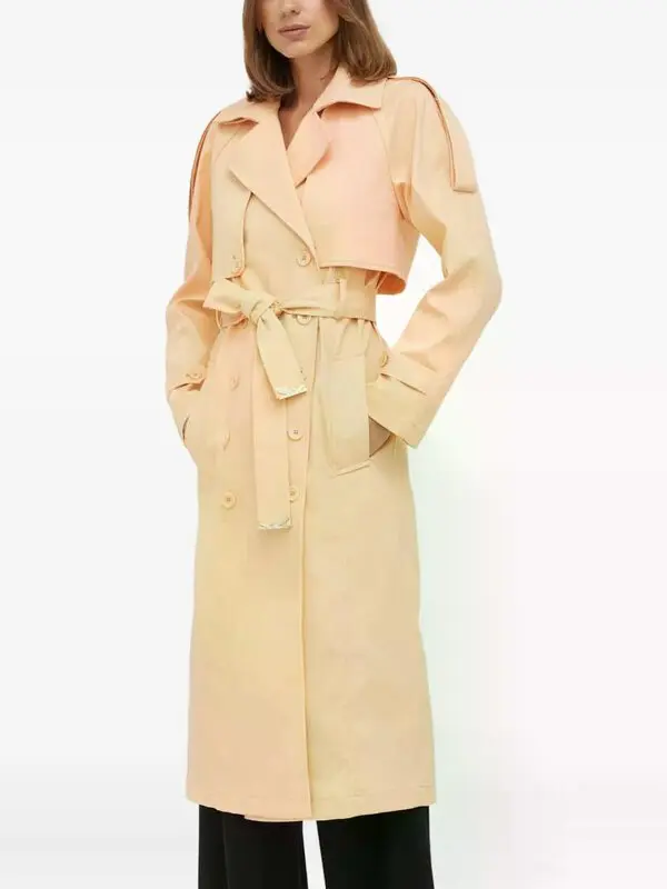 Patrizia Pepe Belted Double-breasted Trench Coat
