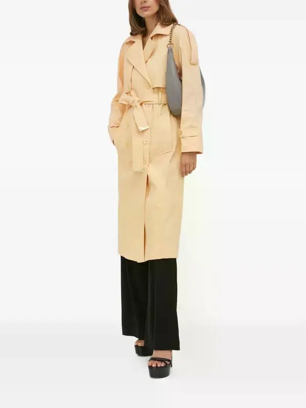 Patrizia Pepe Belted Double-breasted Trench Coat