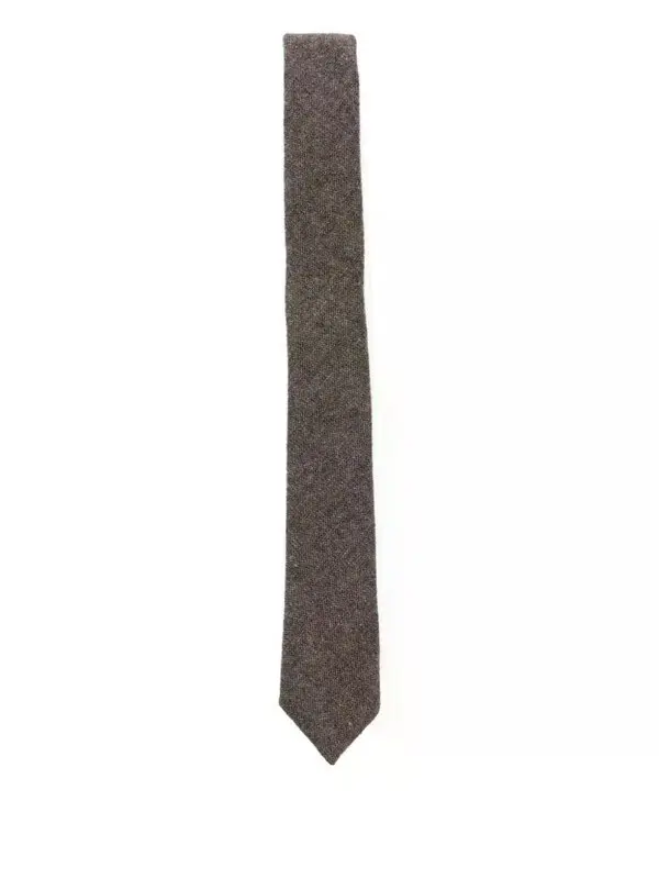 MARSEM Herringbone Neck Tie - Brown
