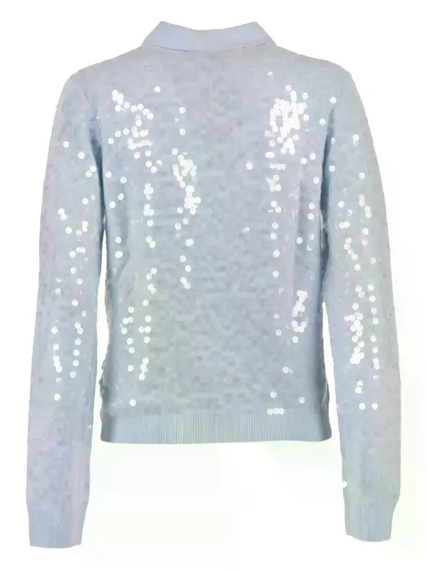 ERMANNO FIRENZE Sequinned Polo Top