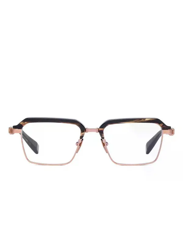 Balmain Browline Frame Eyeglasses - Brown