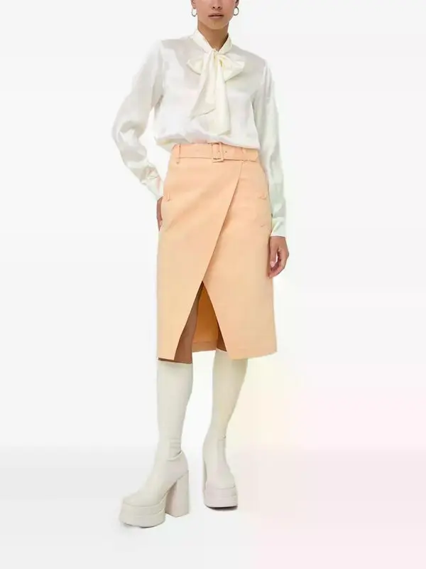 Patrizia Pepe Belted Wrap Midi Skirt