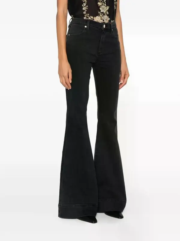 Alice + Olivia Button-fastening Flare Jeans