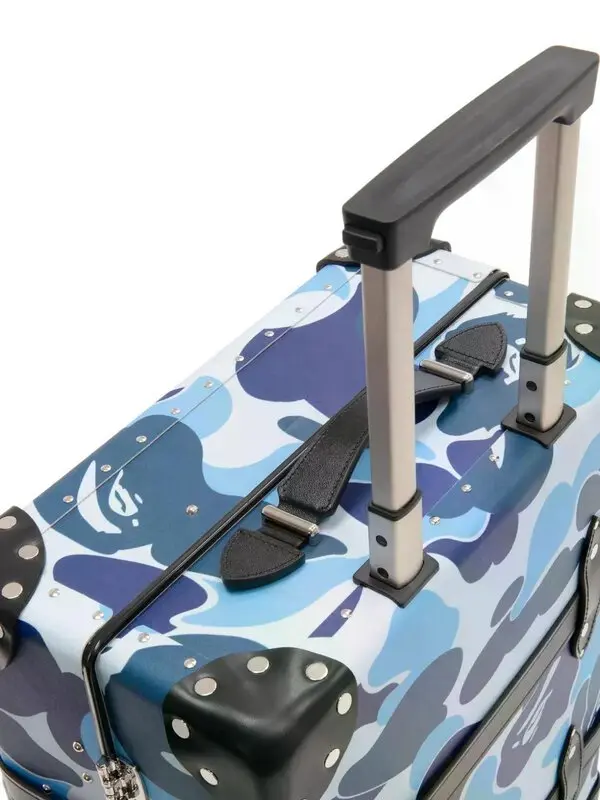A BATHING APE X Globe-trotter Camouflage-patterned Holdall - Blue