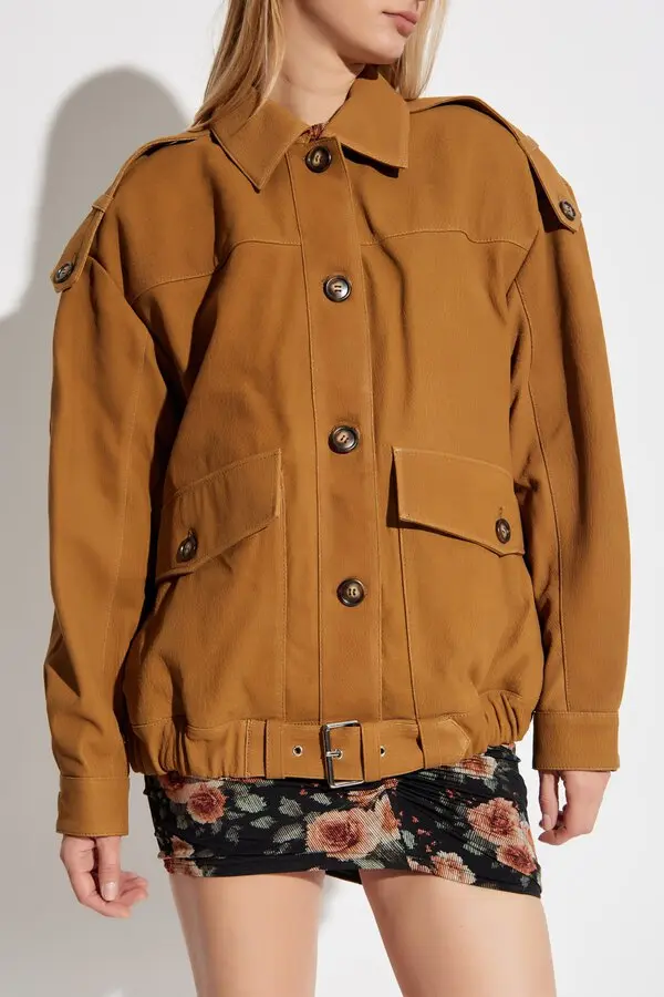 IRO PARIS Barrie Leather Jacket - Brown