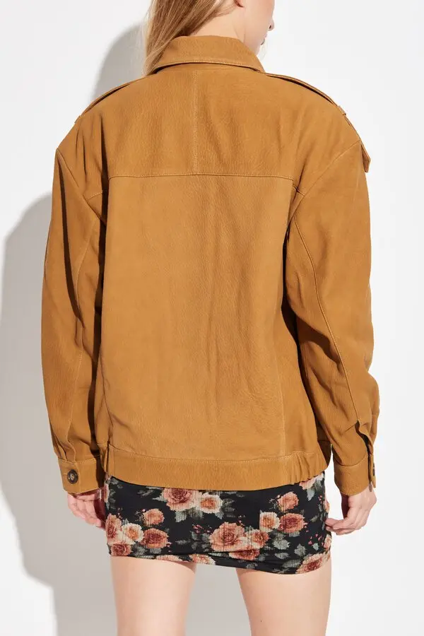 IRO PARIS Barrie Leather Jacket - Brown
