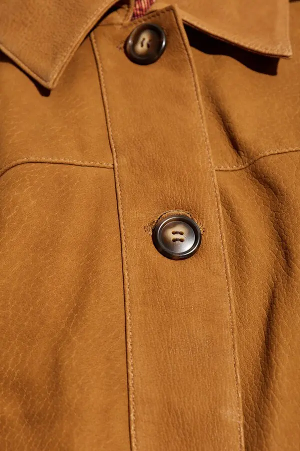 IRO PARIS Barrie Leather Jacket - Brown