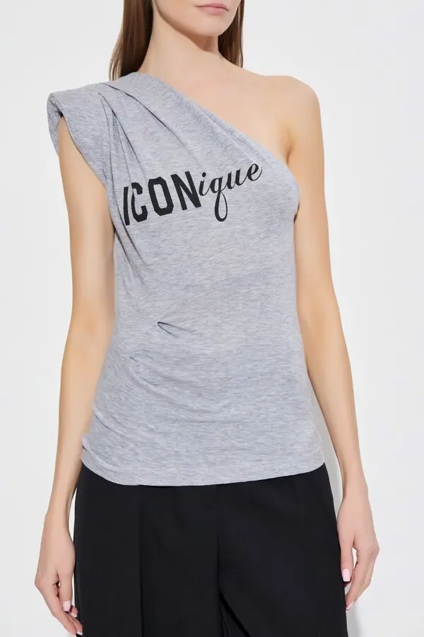 Dsquared2 Logo One-shoulder Top