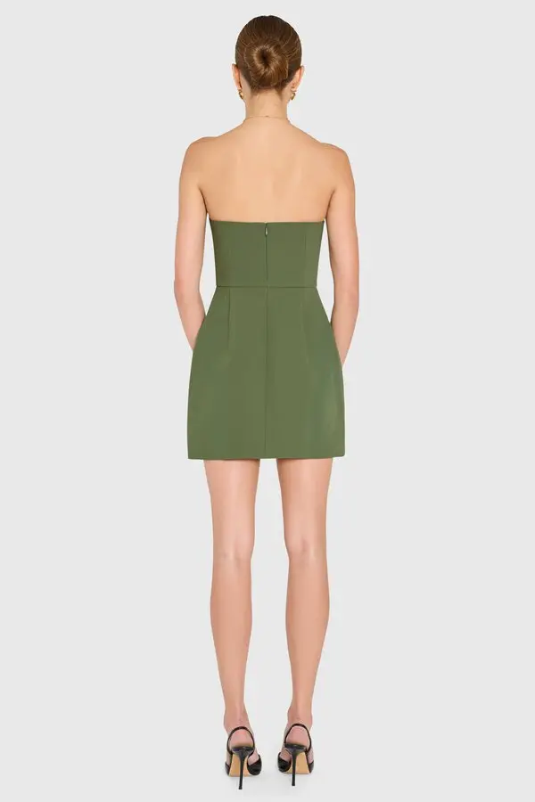 knee length dresses for ladies Amanda Uprichard Strapless Puzzle Mini Dress main image 1