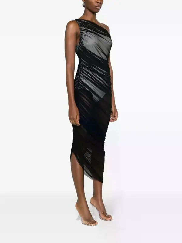 Norma Kamali Diana Asymmetric One-shoulder Gown