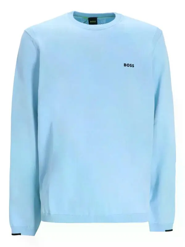 BOSS Logo-embroidered Cotton Sweater