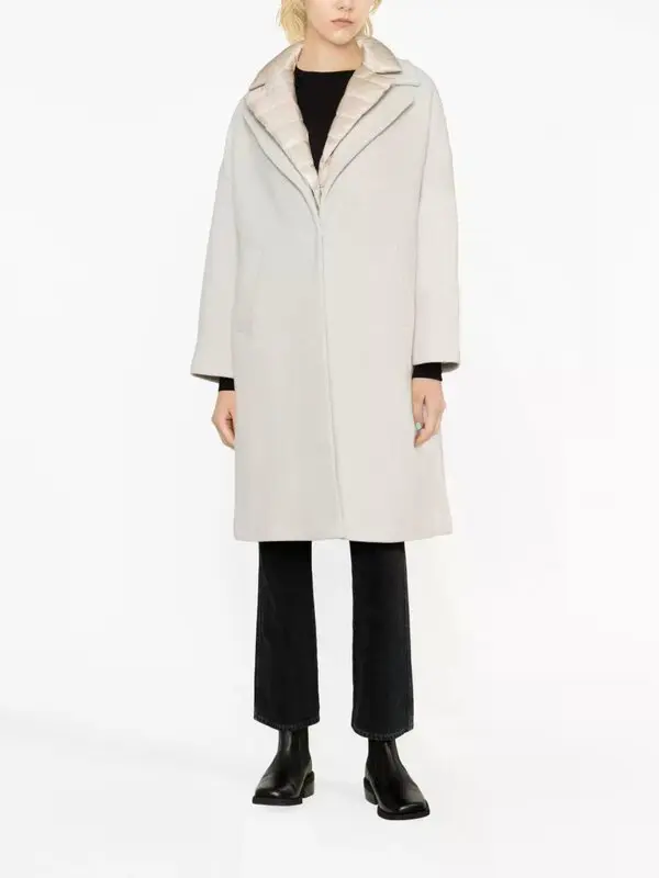 Herno Layered Wool-blend And Quilted Coat