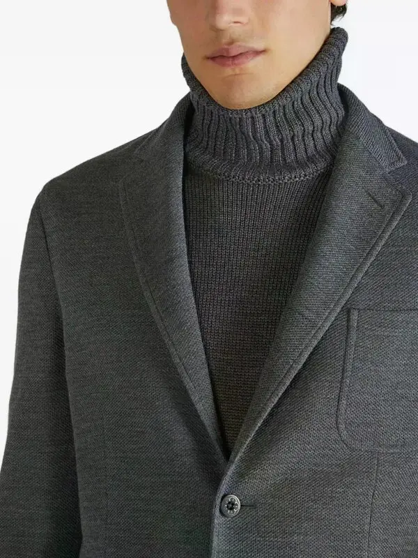Montedoro Hopsack Two-button Blazer