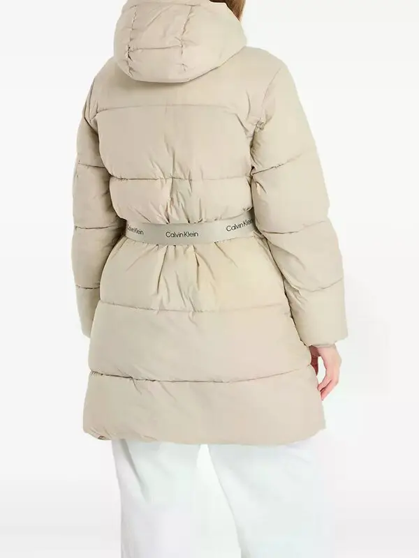Calvin Klein Belted Hooded Coat